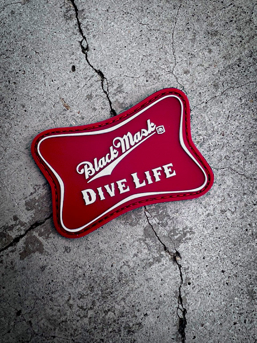 Dive Life PVC Patch – Black Mask Divers