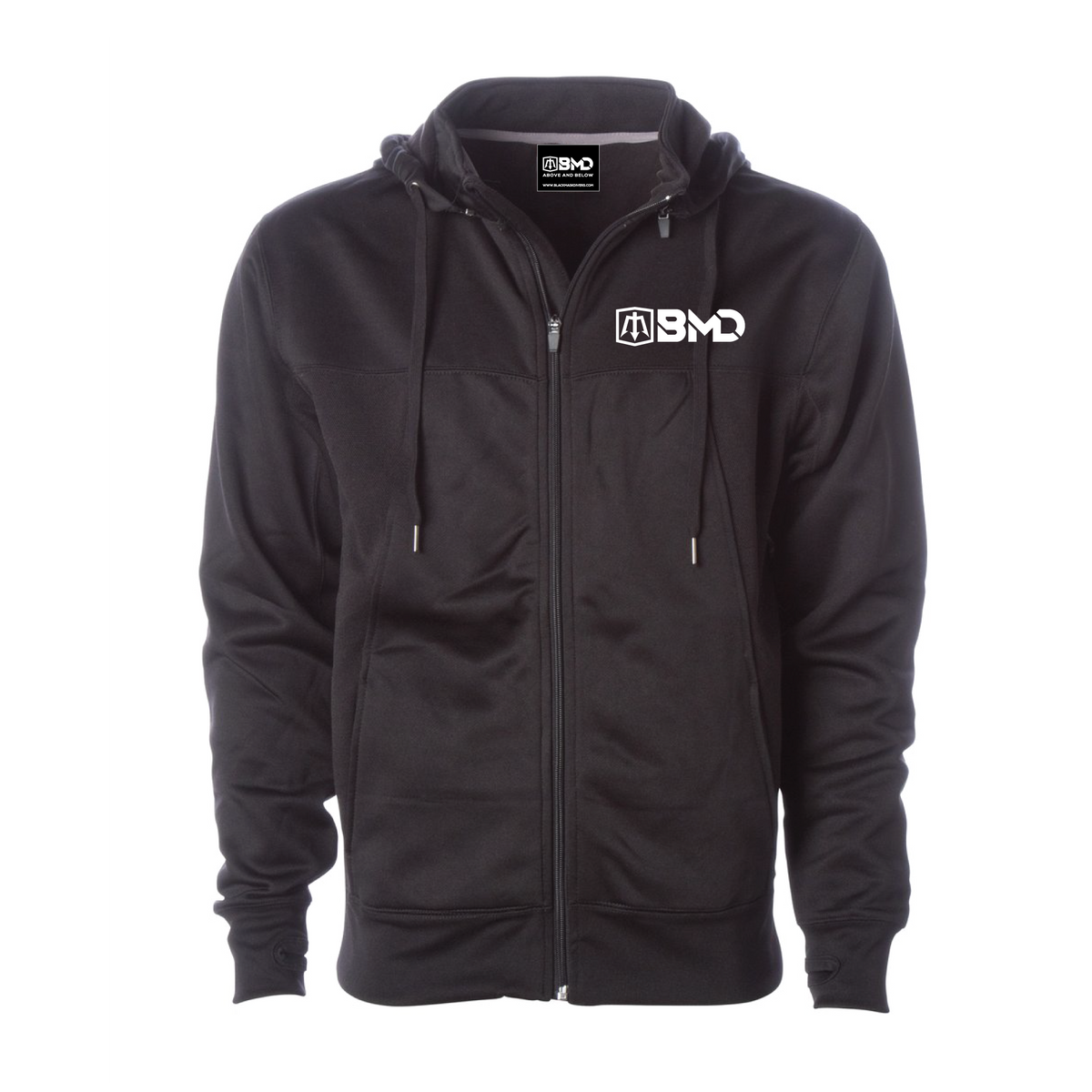 BMD Tech Zip Hybrid Sweatshirt – Black Mask Divers